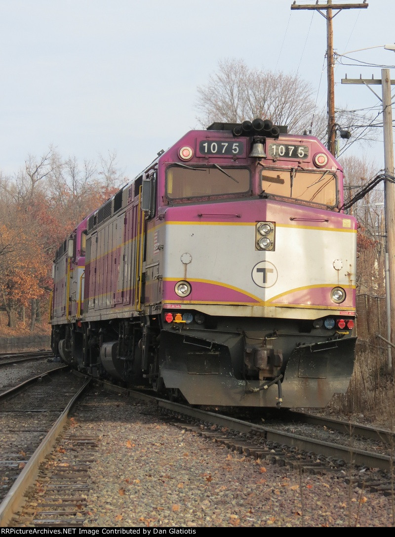MBTA 1075 Trails on an MBTA Detour Extra